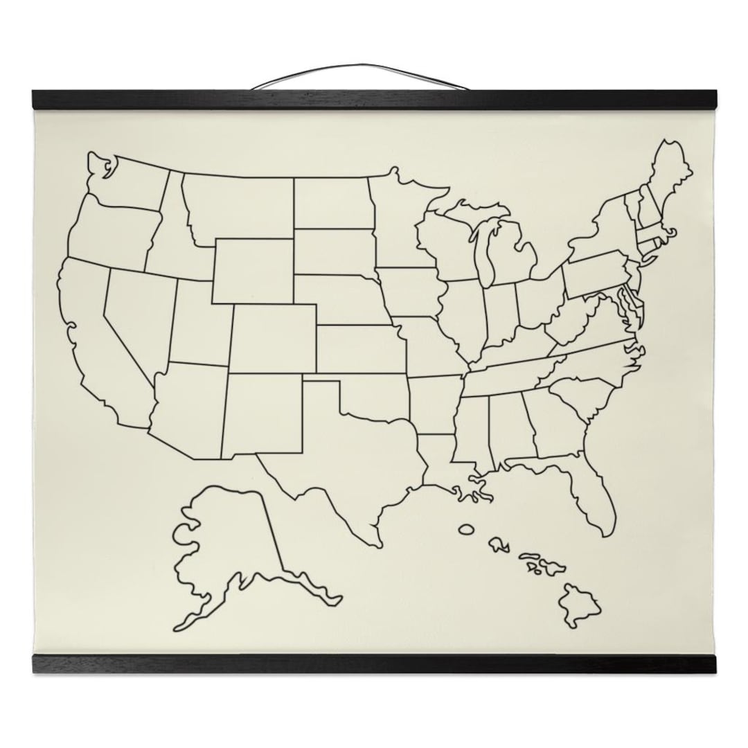 50 States Fill in Map, Travel Tracker, Gift Ideas for Travelers ...