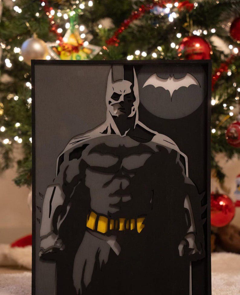 Batman 3D Layered Laser Cut File | 6 Layer SVG DXF PDF - Etsy