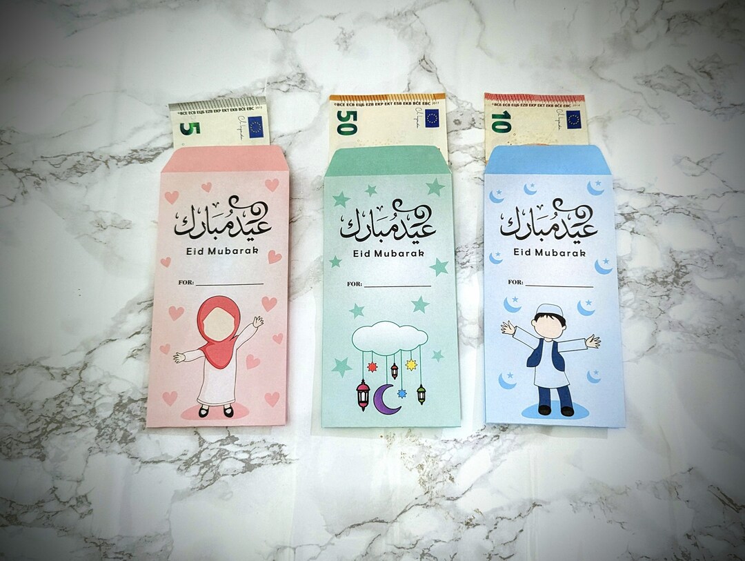 Printable Eid Gift for Kids Money Envelop Eidi Gift Ramadan Gift Modern ...