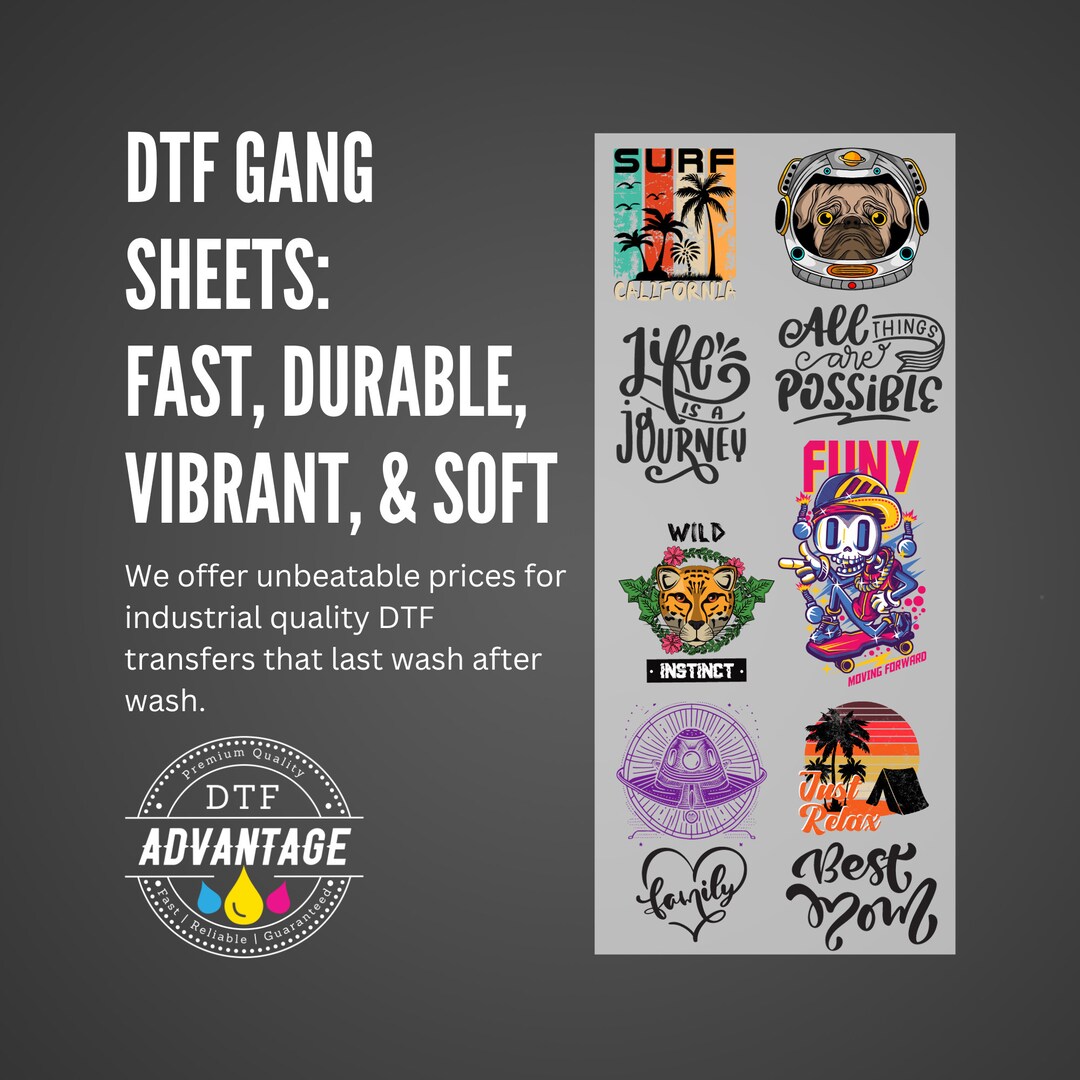 DTF Transfers, Custom DTF Print, Custom Gang Sheet, Custom Heat Transfer, Wholesale Dtf Prints ...