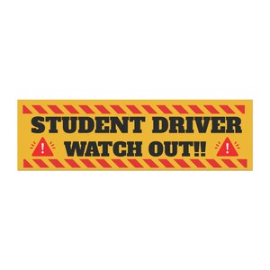 Student Driver Watch Out Car Magnet, New Driver Gift, Prank Gift, Road ...