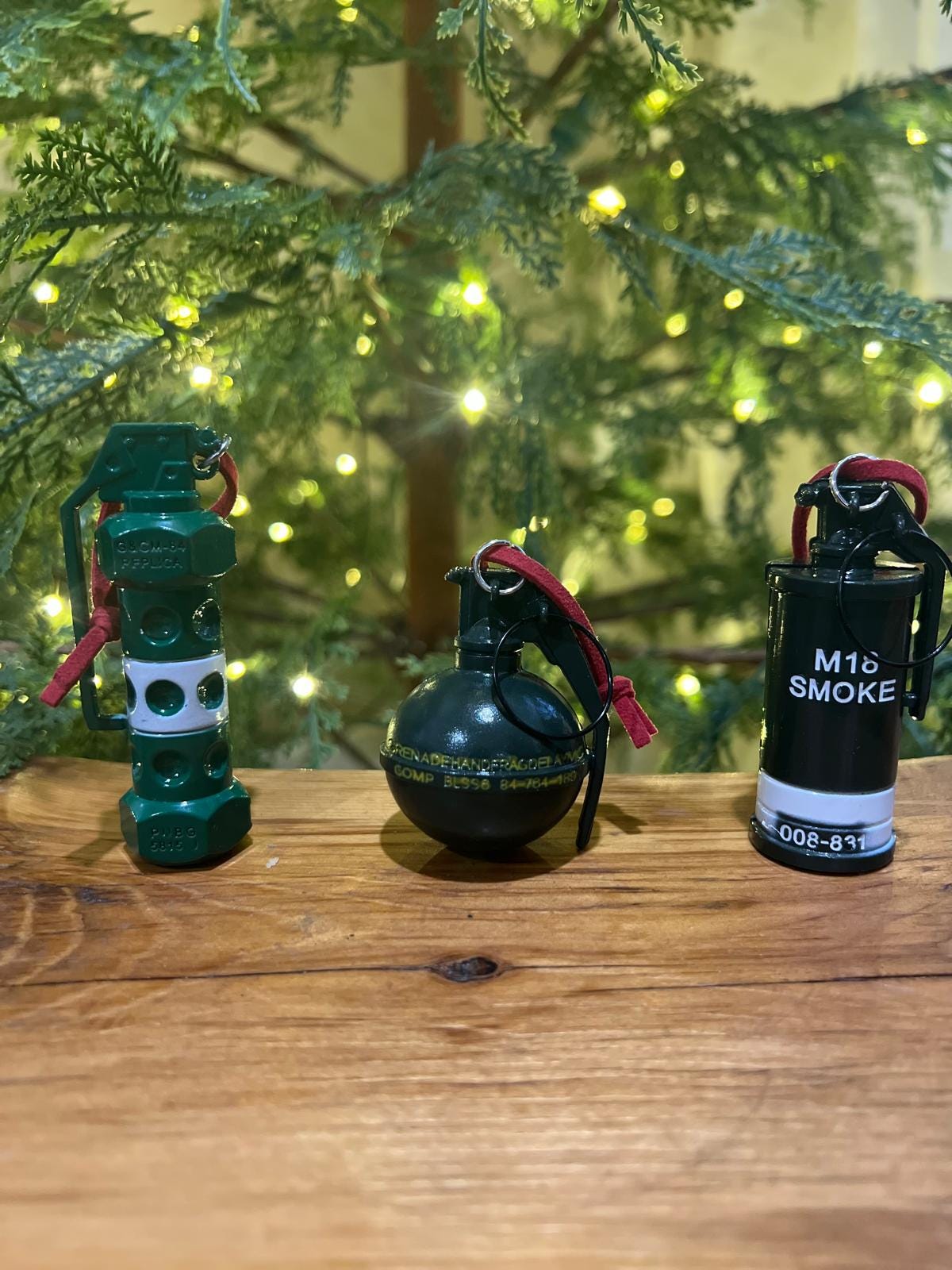 Tactical Christmas Ornaments, Christmas Tree Grenade, Smoke Grenade ...