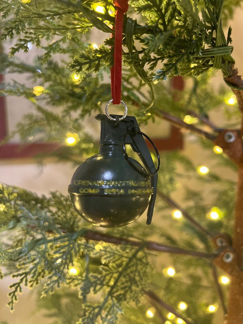 Tactical Christmas Ornaments, Christmas Tree Grenade, Smoke Grenade ...