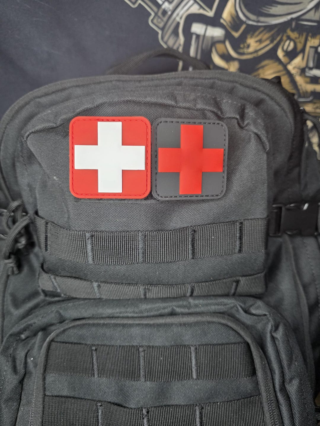 Tactical Medic Patch Set, Red Cross PVC Patches for First Aid and EDC ...