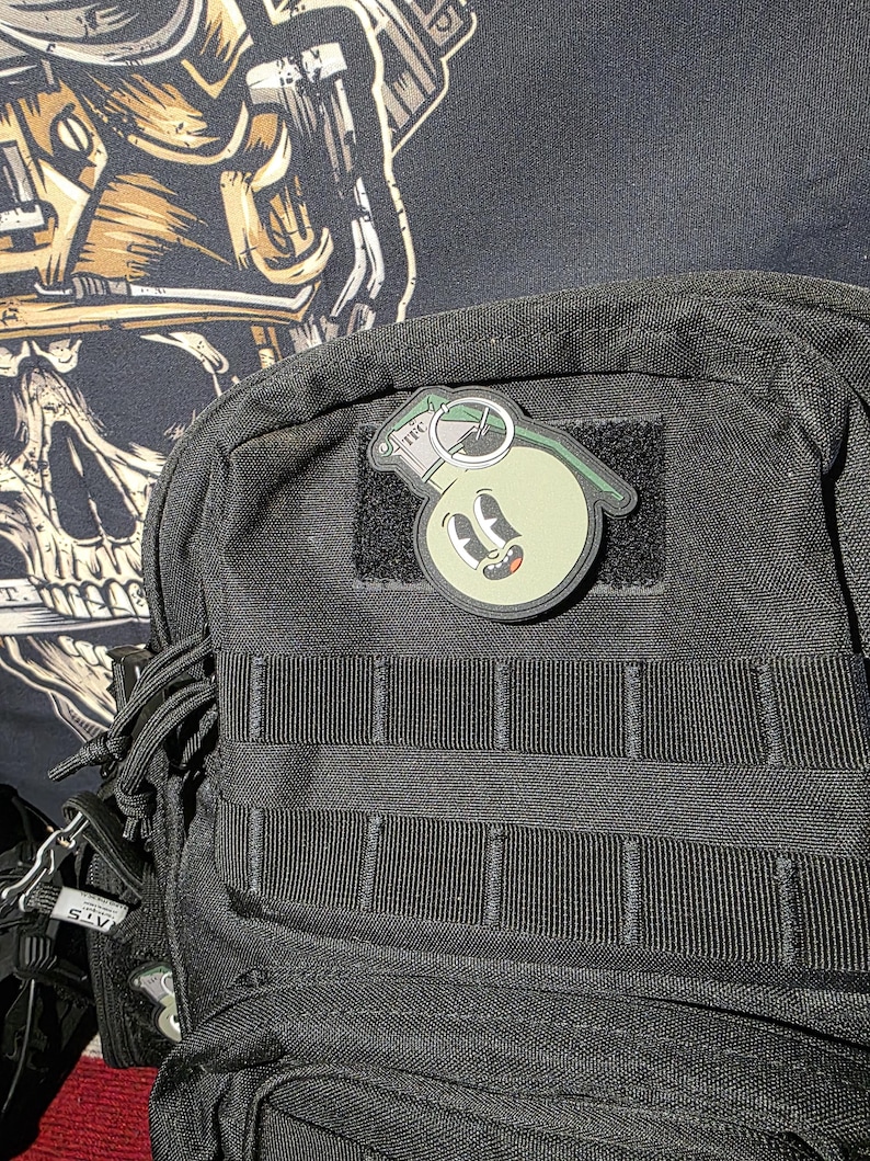 M67 Grenade, Cartoon PVC Morale Patch, Tactical, Military, Backpack ...