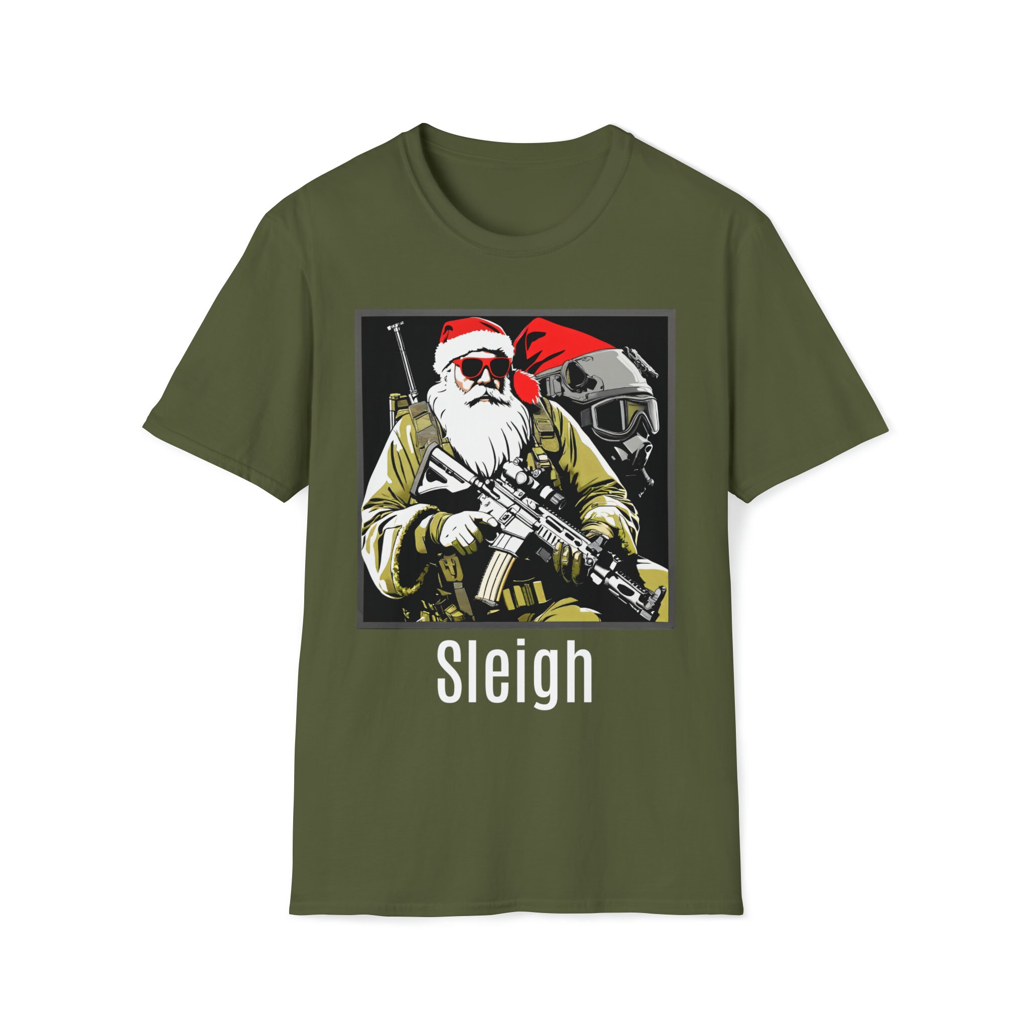 Tactical Santa, Santa Sleigh, T-shirt, Christmas Tactical Santa ...