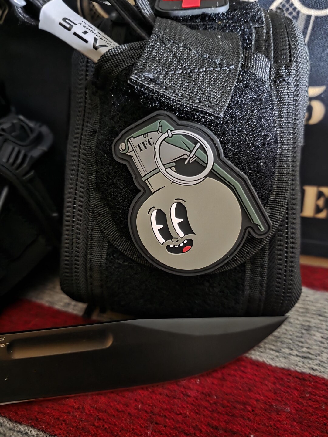 M67 Grenade, Cartoon PVC Morale Patch, Tactical, Military, Backpack ...