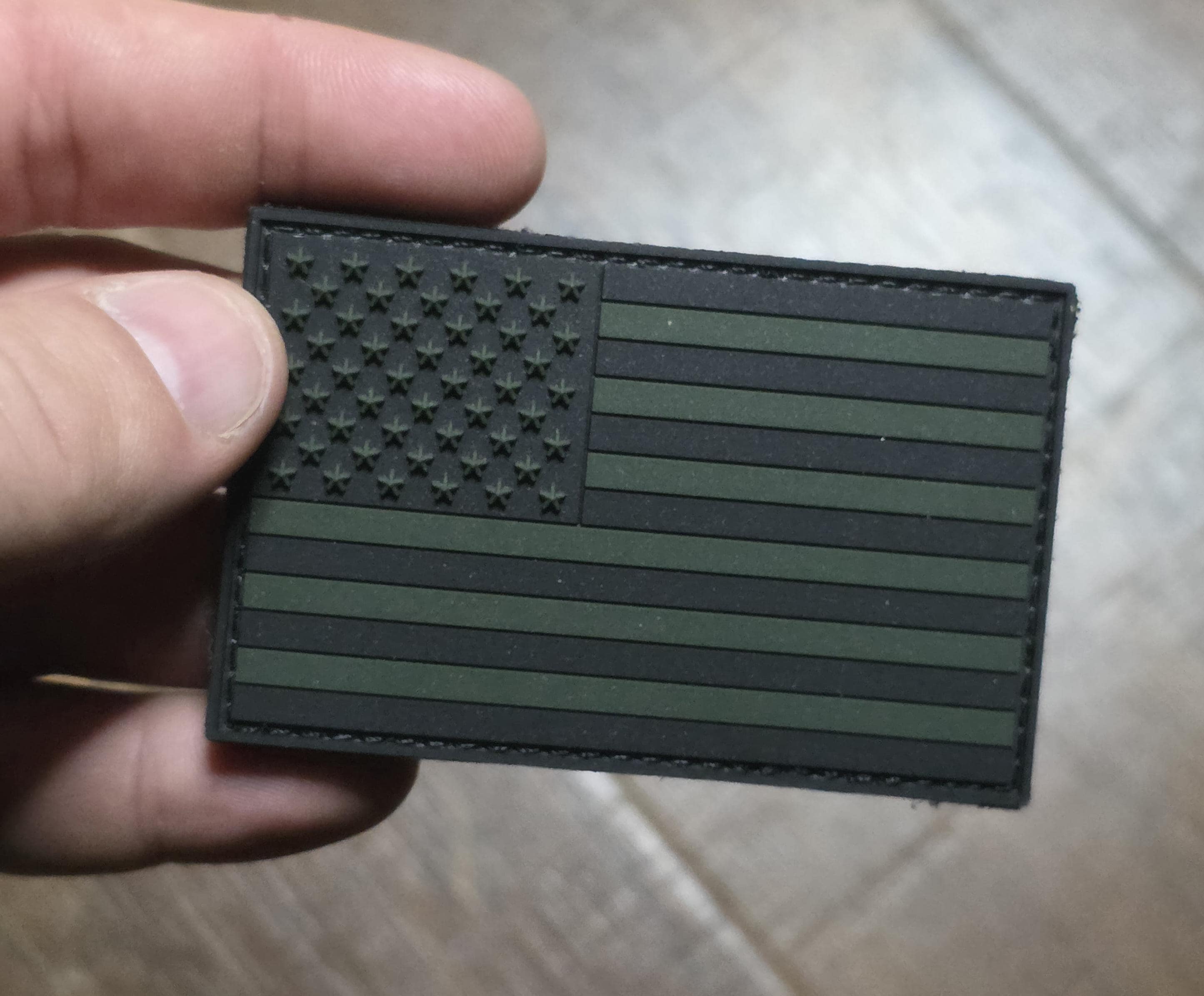 Tactical Subdued U.S. Flag – Black & OD Green Hook and Loop Patch ...
