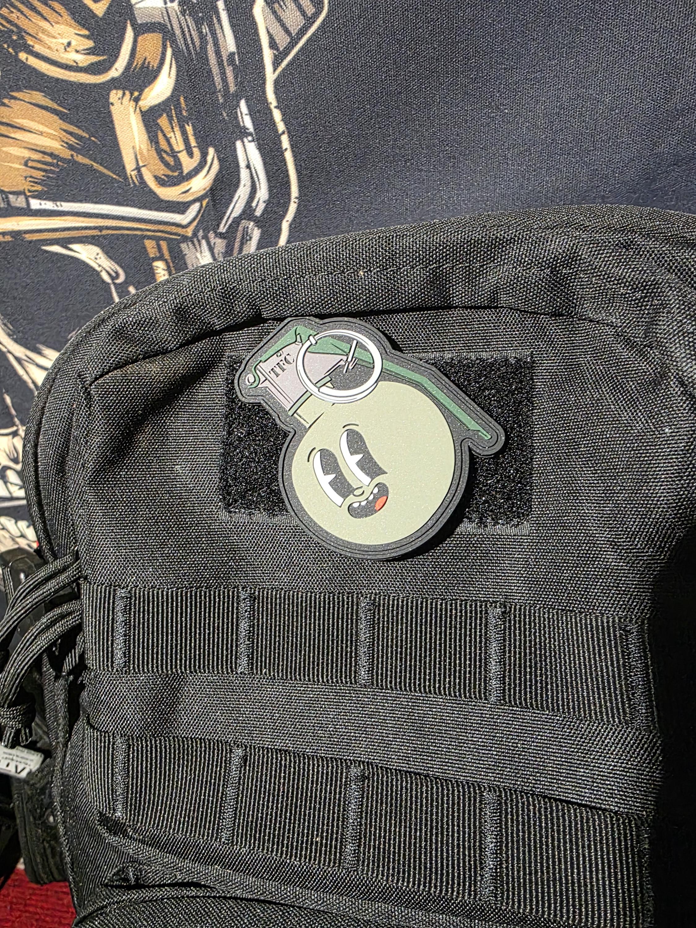 M67 Grenade, Cartoon PVC Morale Patch, Tactical, Military, Backpack ...