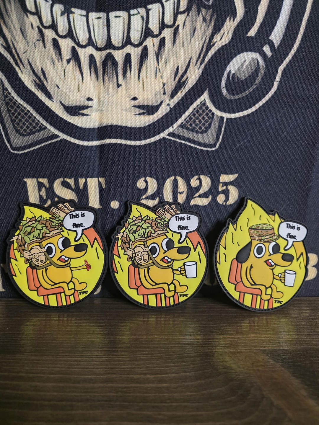 This is Fine Tactical Patch – Funny Crayon Eater, Coffee Lover Morale ...