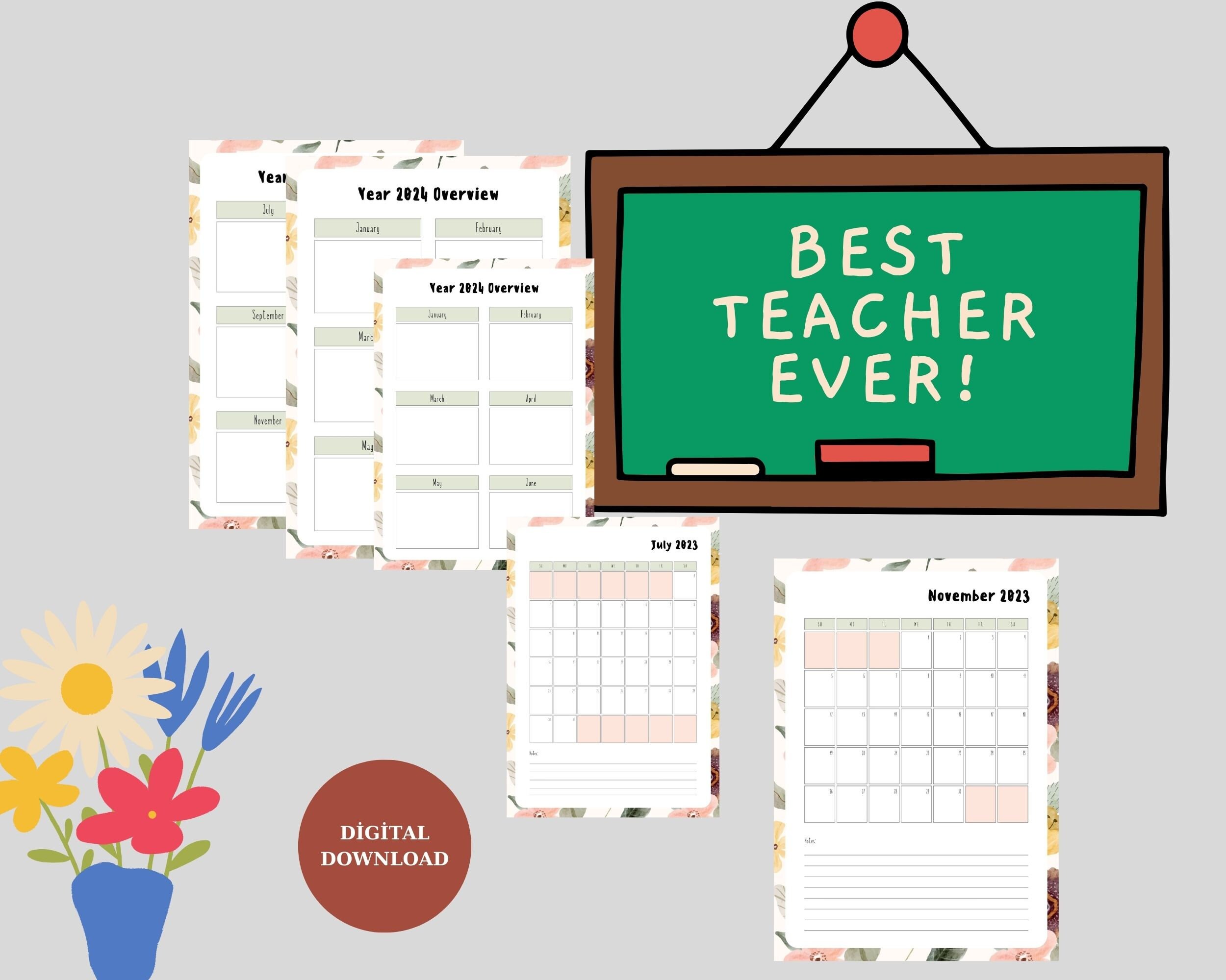 Teacher Planner,digital Download,student Lesson,teacher,download ...