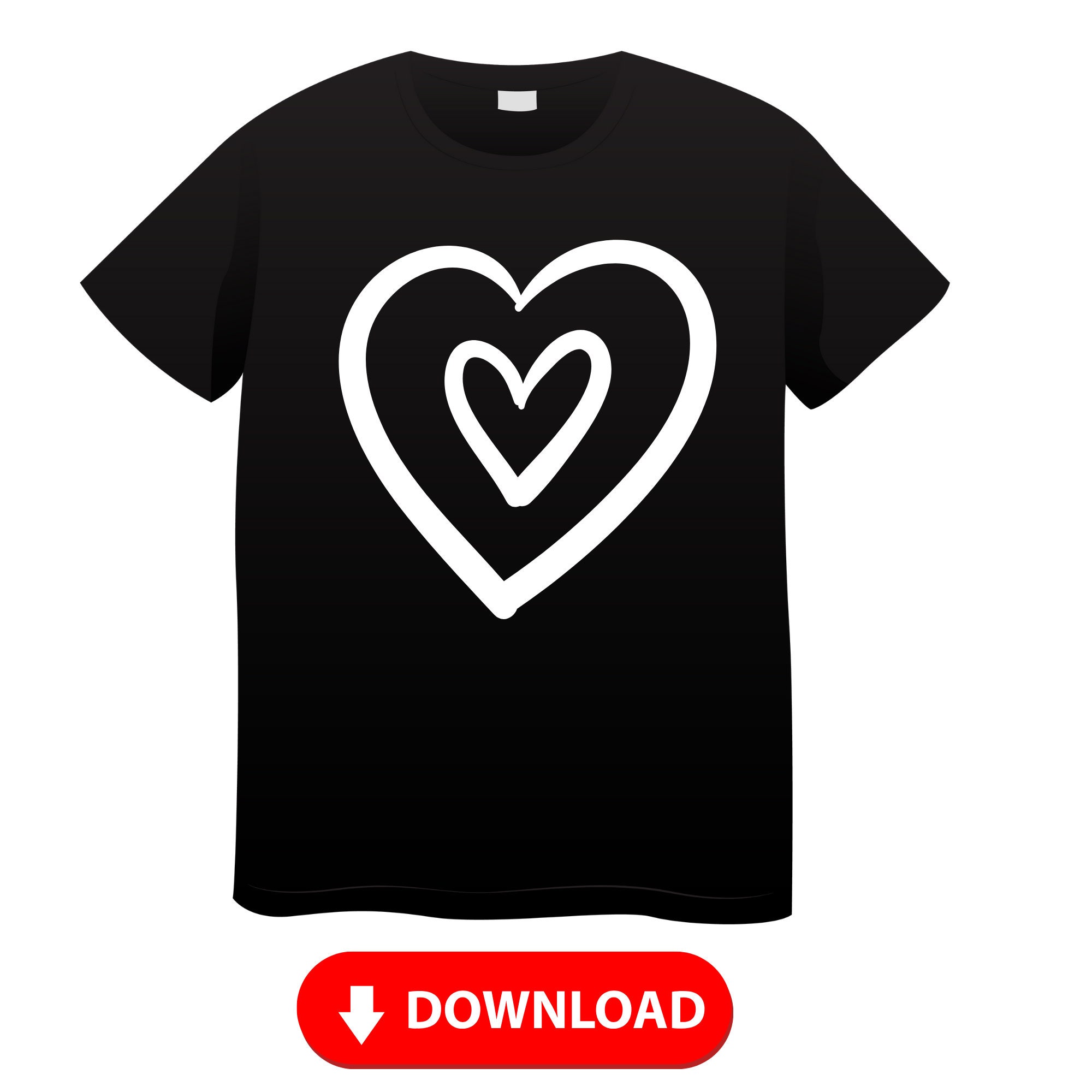 Heart SVG Kalp Anahattı Kalp Dijital Indirme Kalp şekli SVG Hediyelik ...