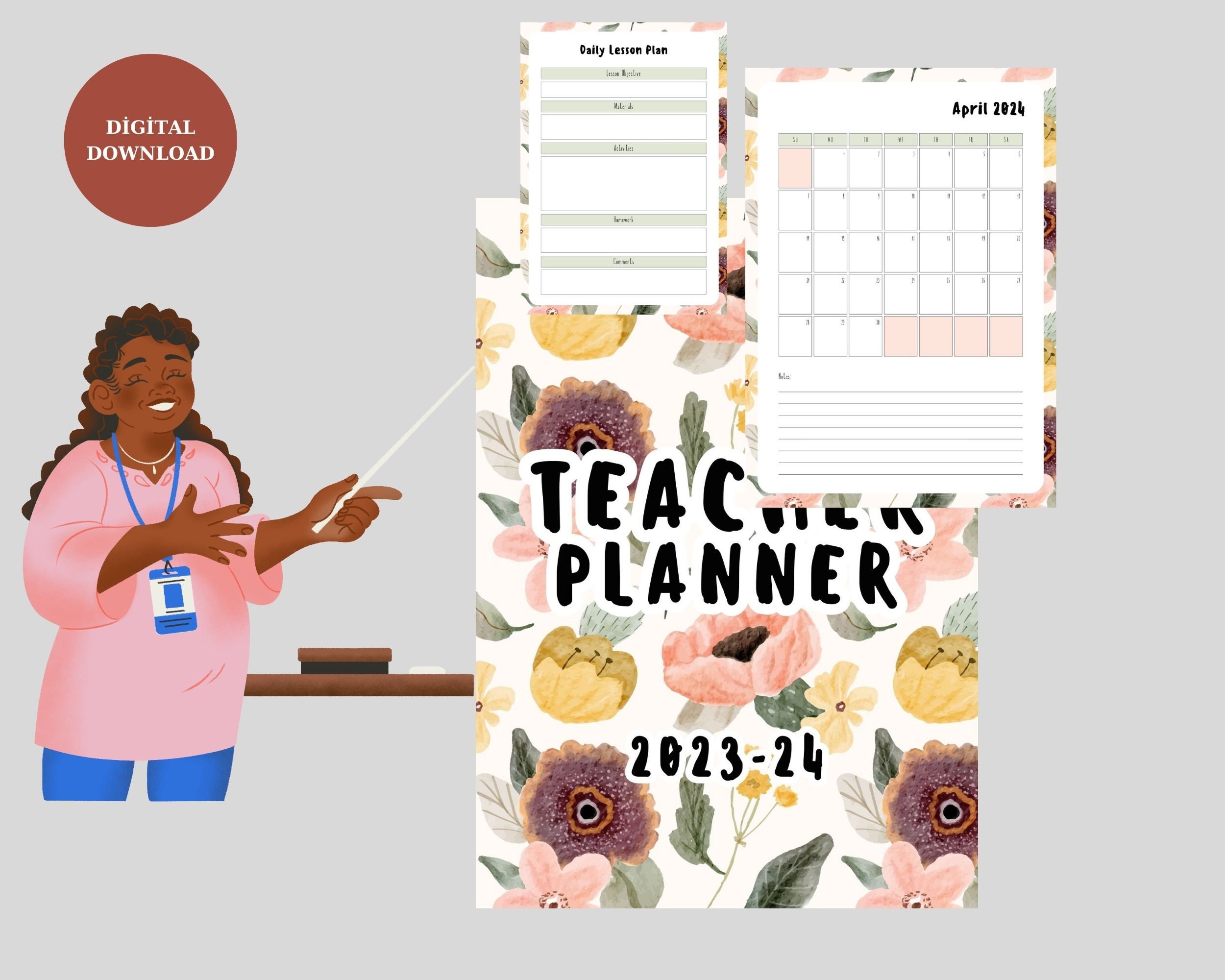 Teacher Planner,digital Download,student Lesson,teacher,download ...