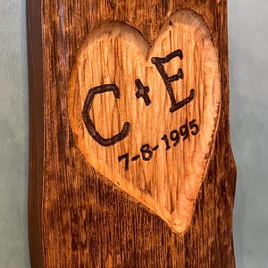 Heart and Initials With Date Carved Into Tree - Etsy