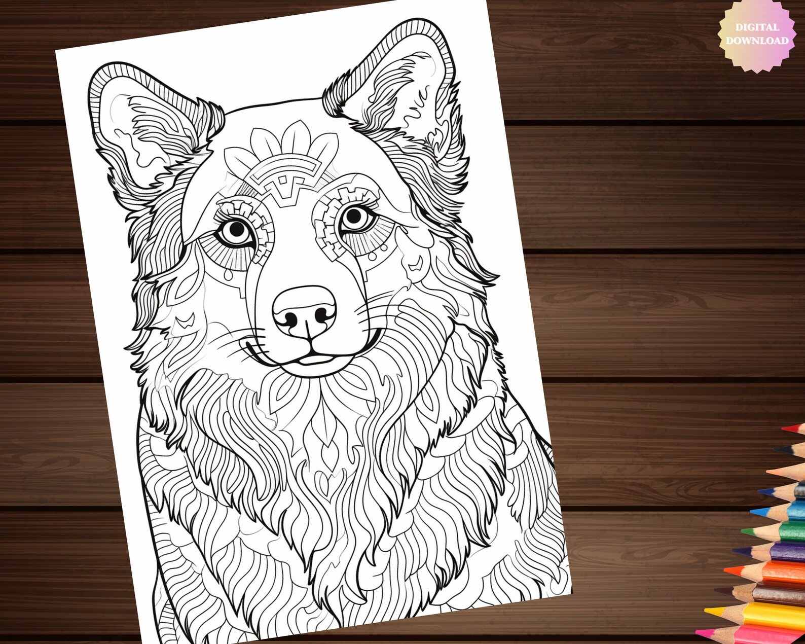 50+ Mandala Dog Coloring Book Pages | Dog Coloring Page Printable PDF ...