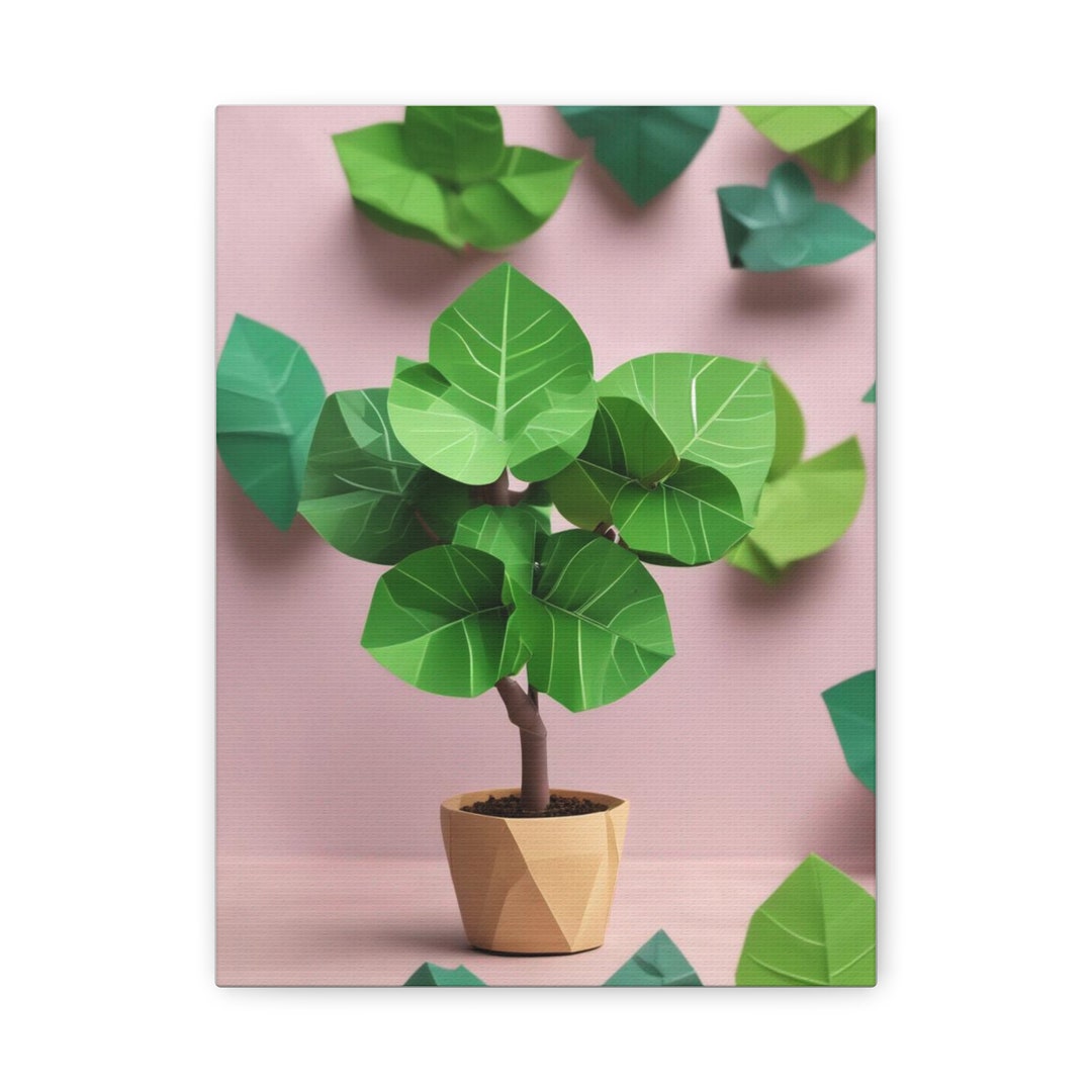 Canvas Print, Cute Fig Tree Art for Home, Stretched Matte 1 25, Wall ...