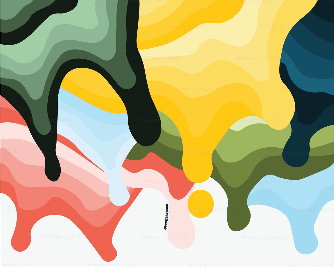 Dripping Paint Print - Etsy