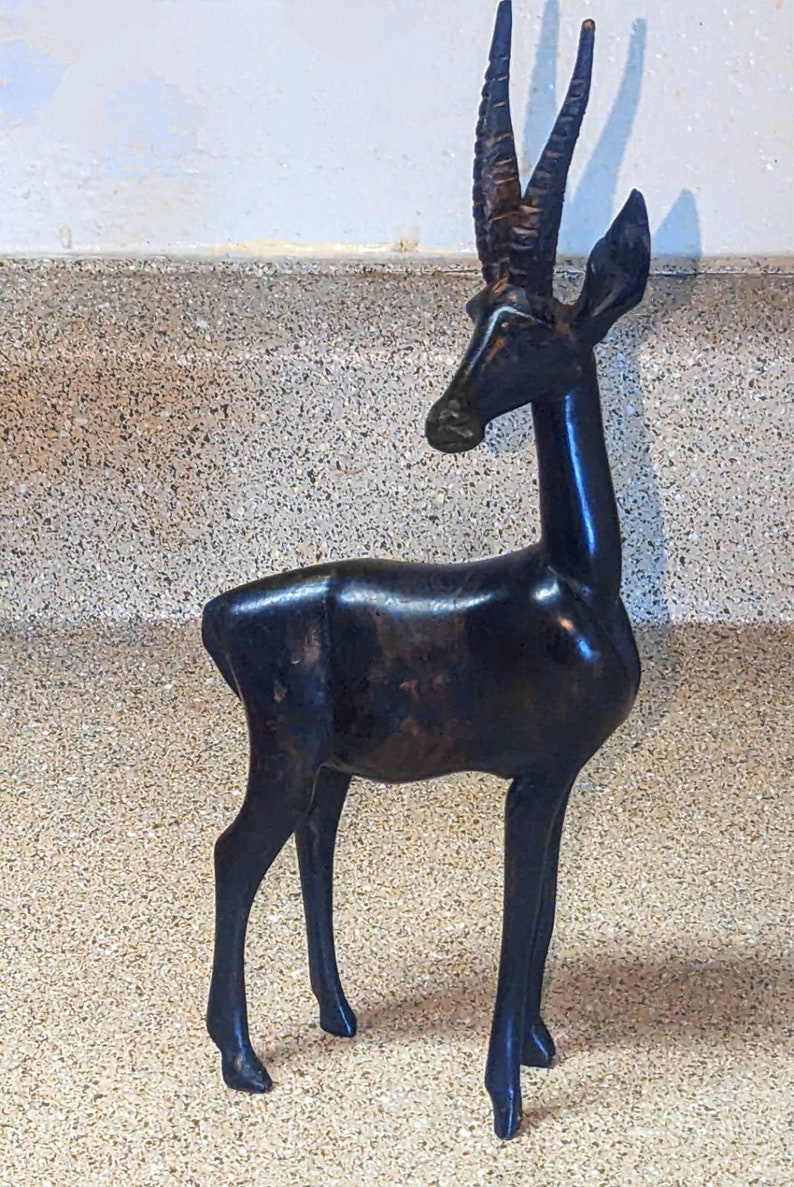 Wooden Carved Gazelle Figurine - Etsy