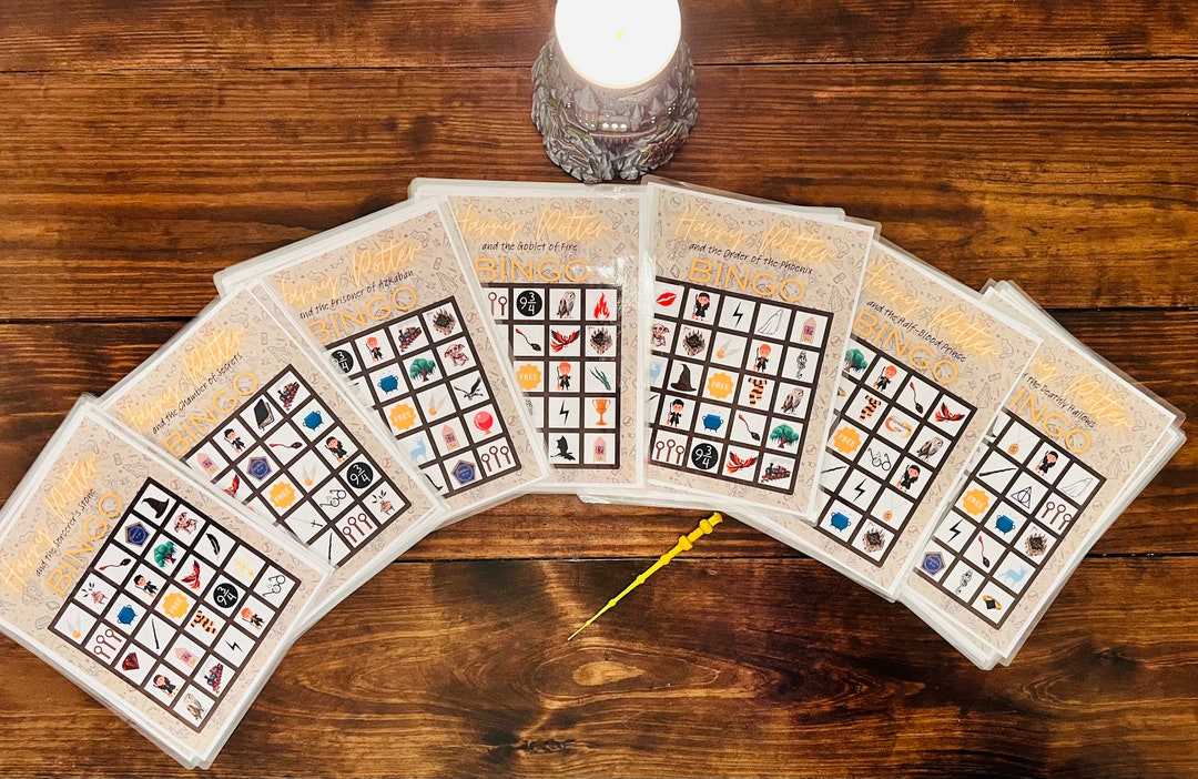 Wizard Gifts 1-7 Bundle Bingo Cards Interactive HP Wizard Game Digital ...