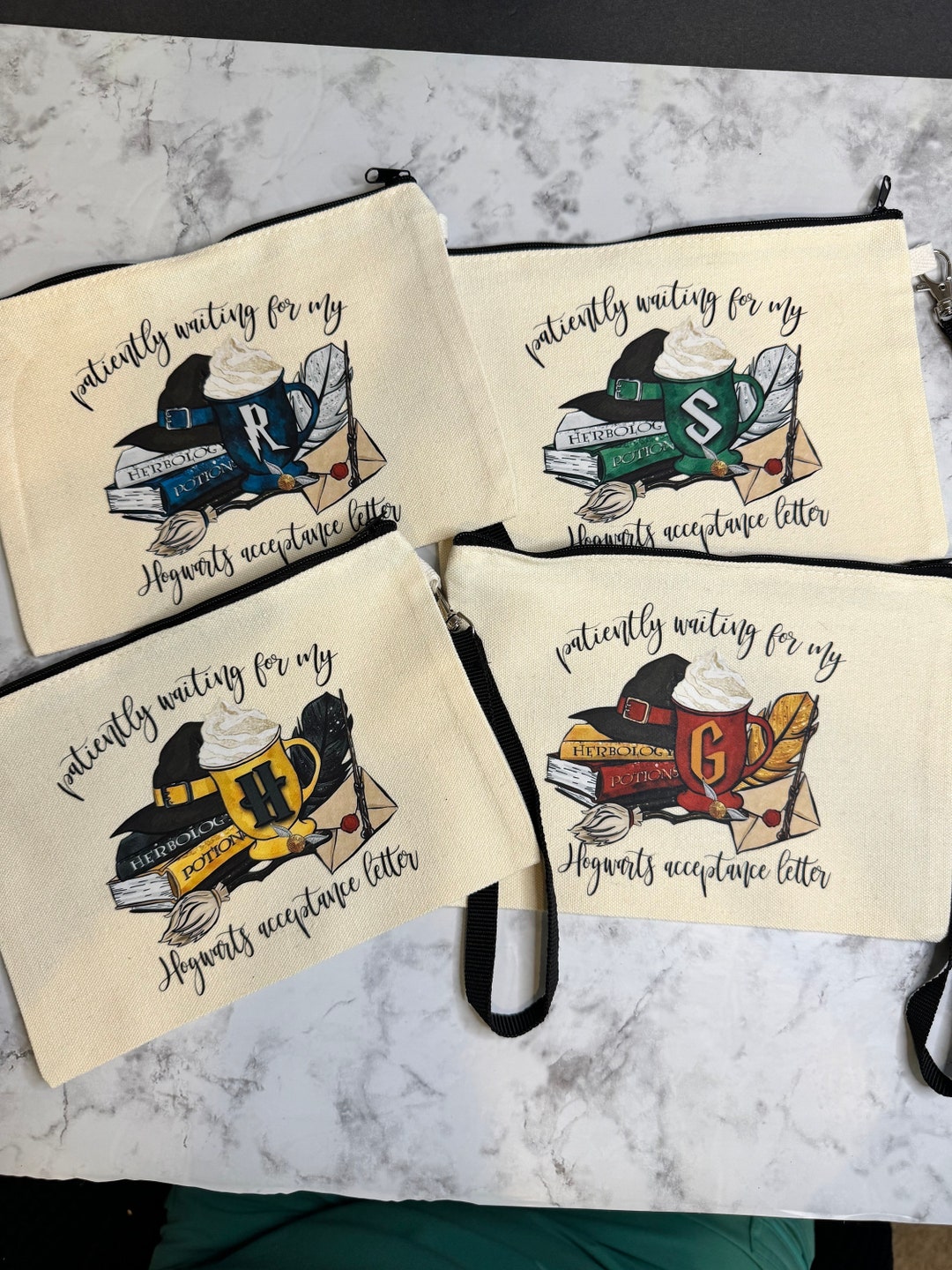 Wizard Zipper Pouch Hogwarts Houses, HP Makeup Bag, HP Cosmetic Bag ...