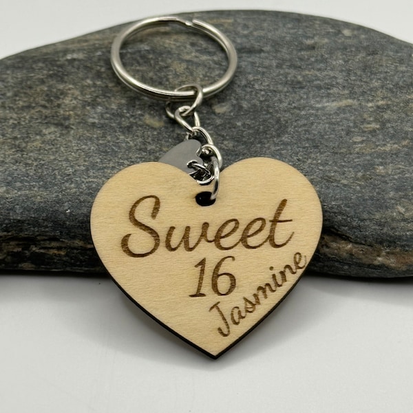 Sweet Sixteen Keychain - Etsy