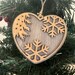 Beautiful Two Layer Heart Shaped Christmas Ornament. Holiday Decor Two ...