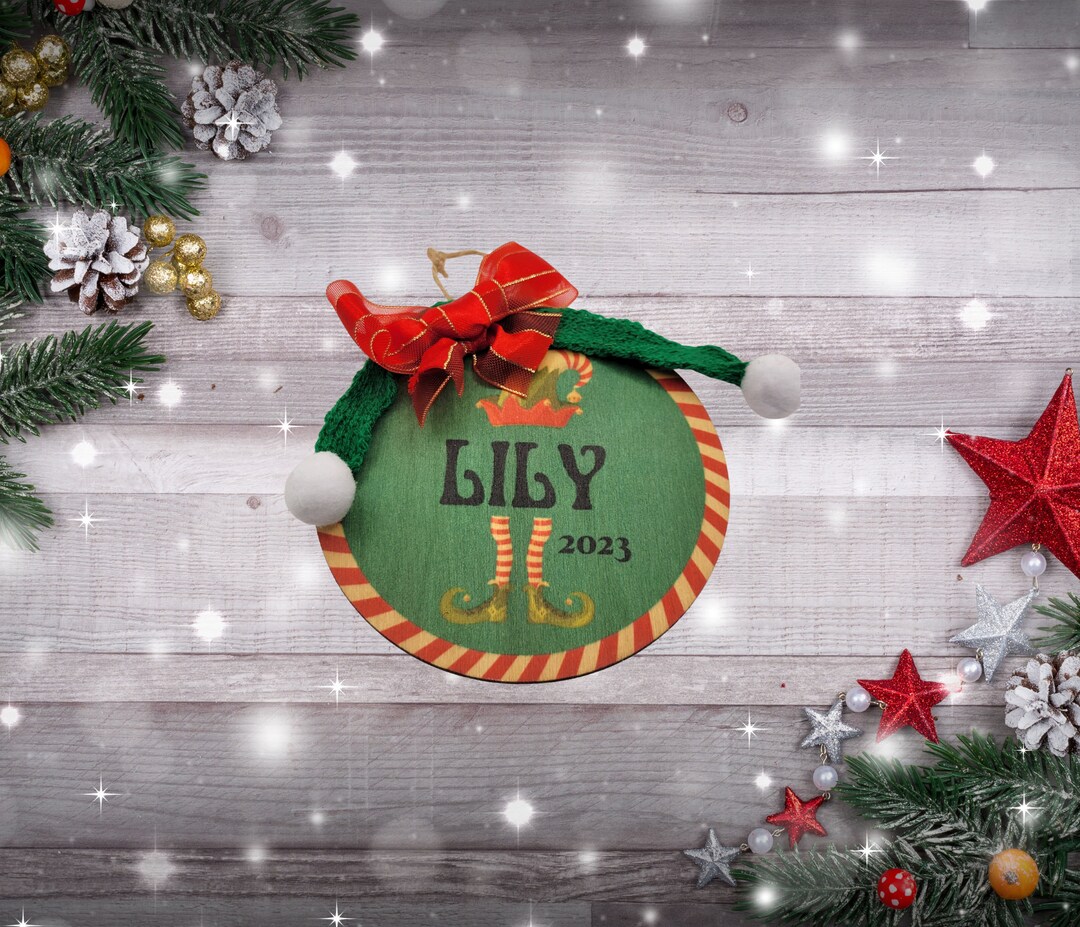 Personalized Custom Wood Elf Christmas Ornament 4 Inch for Tree. - Etsy