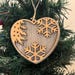 Beautiful Two Layer Heart Shaped Christmas Ornament. Holiday Decor Two ...