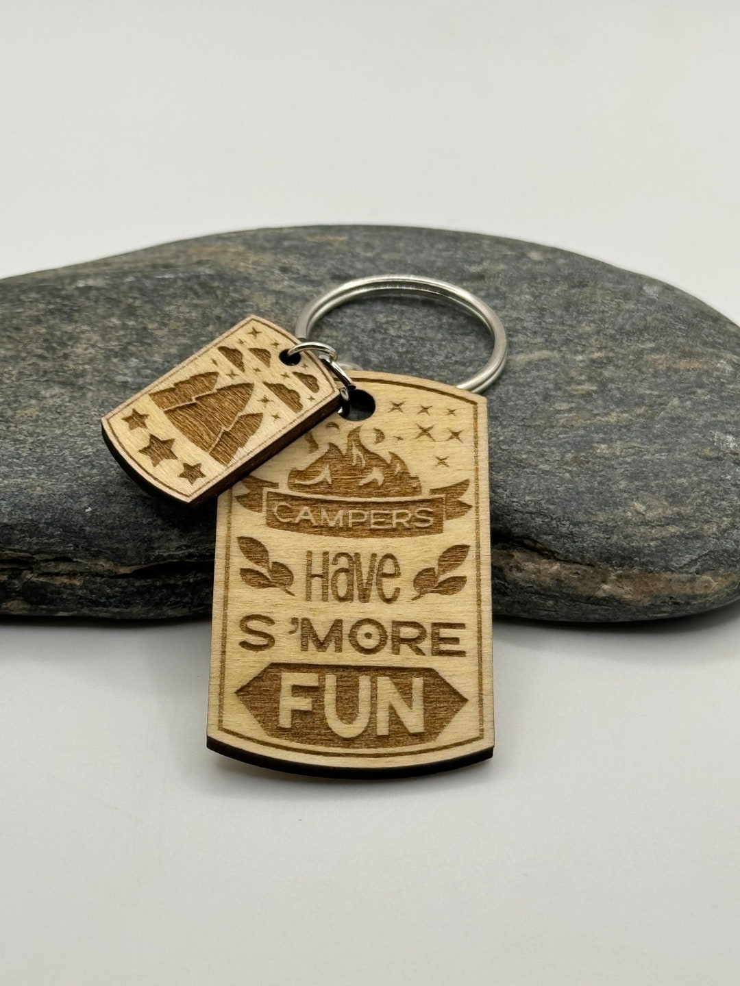 Campers Have Smore Fun 2-piece Keychain. Camping Lovers Keychain Gift ...