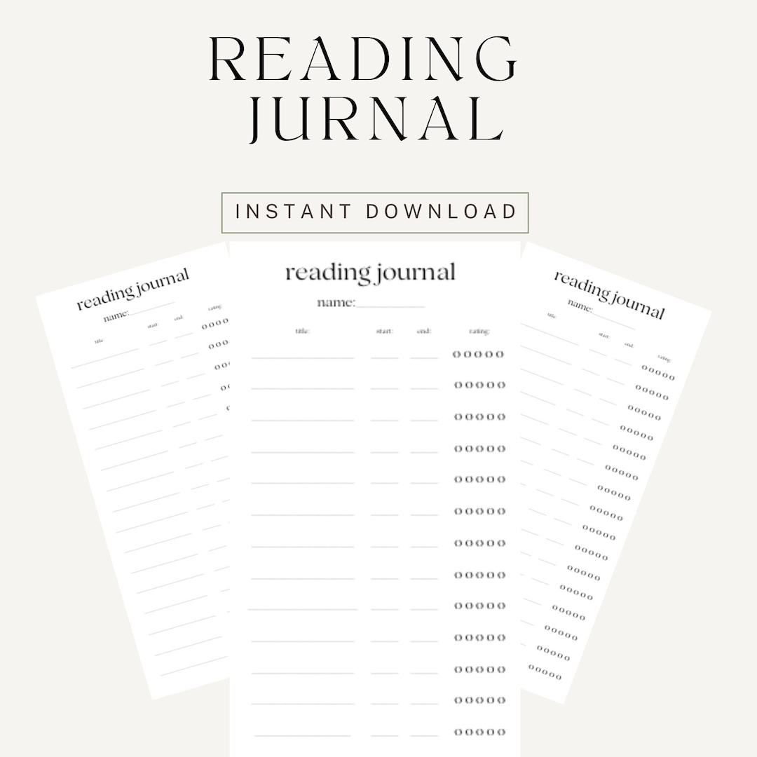 Printable Bookmark With a Journal of Books Read, for Bookworms, PDF ...