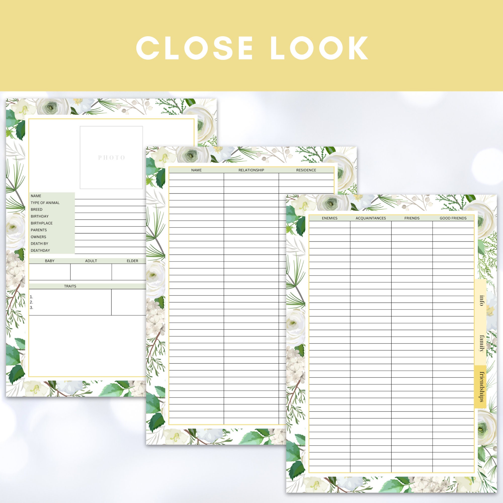 The Sims 4 Biography Tracker, Sim Profile Planner, Sims and Pets - Etsy