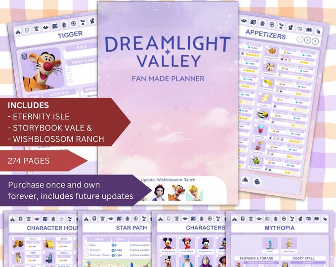 Dreamlight Valley Planner | Dreamlight Valley Guide | Cozy Gaming Guide ...