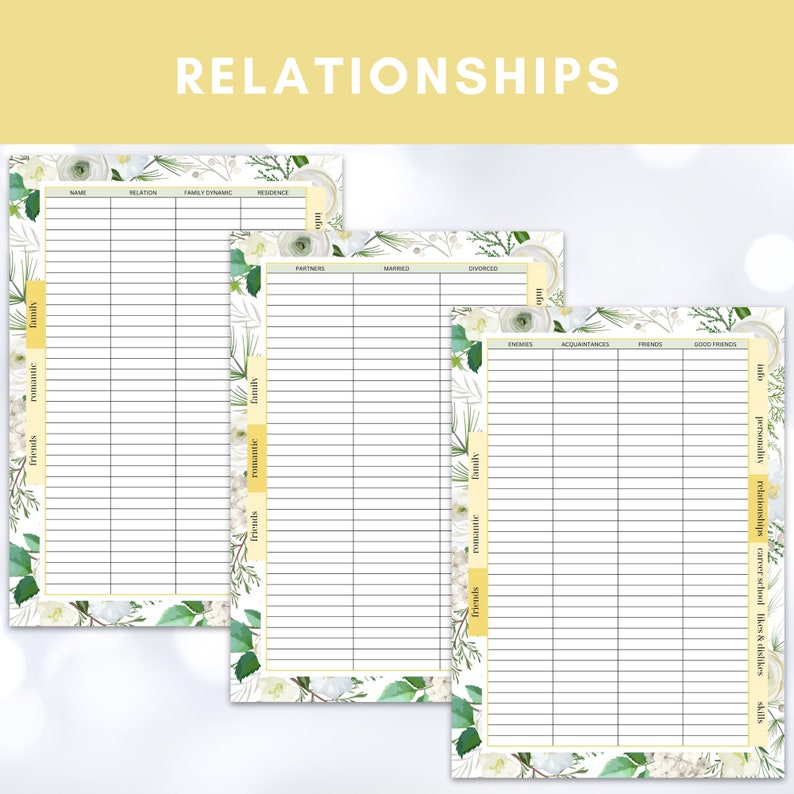 The Sims 4 Biography Tracker, Sim Profile Planner, Sims and Pets - Etsy