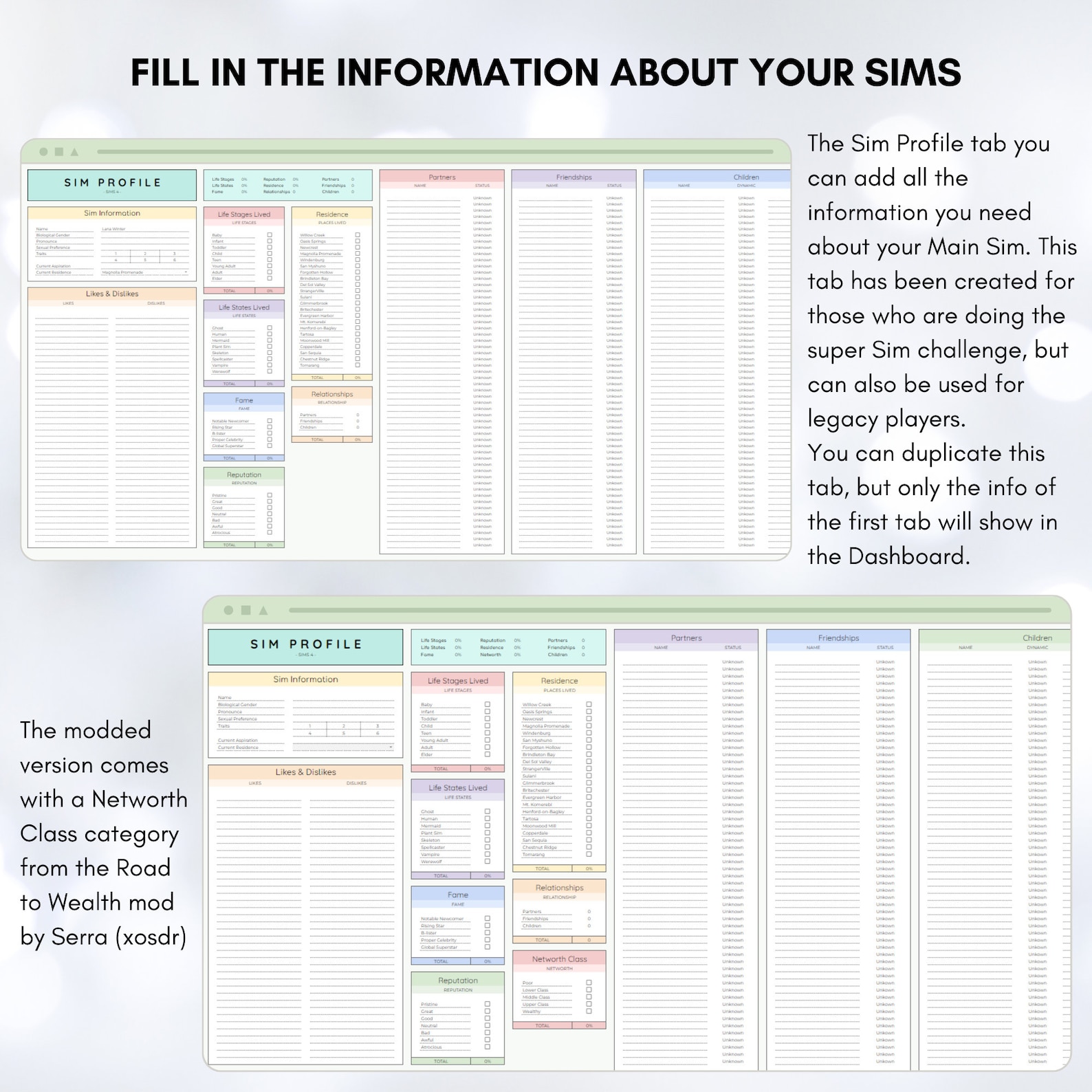 The Sims 4 Tracker, Sims 4 Legacy Gameplay, Super Sim Challenge Tracker ...