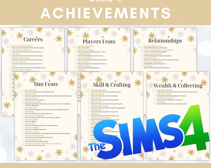 The Sims 4 Biography Tracker, Sim Profile Planner, Sims Only - Etsy Canada