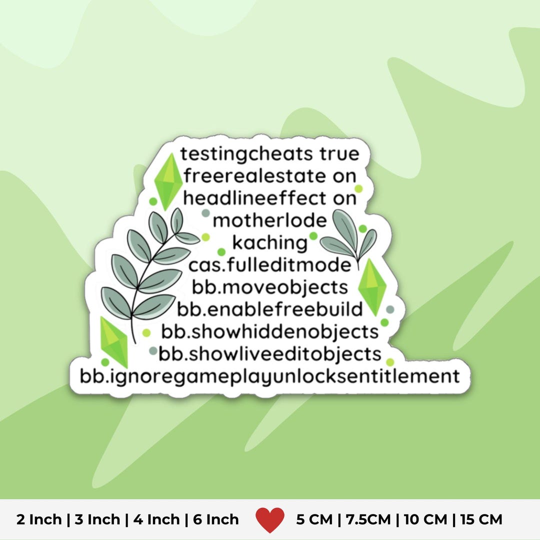 The Sims 4 Cheats Sticker - Etsy