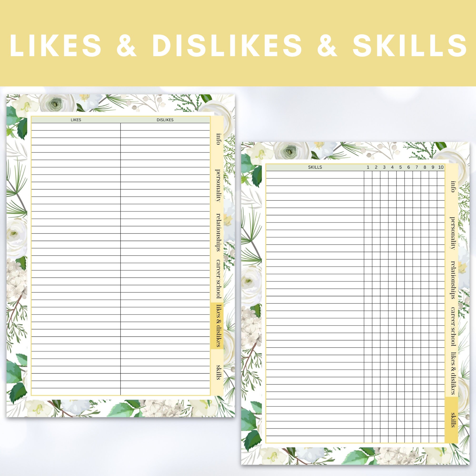 The Sims 4 Biography Tracker, Sim Profile Planner, Sims and Pets - Etsy