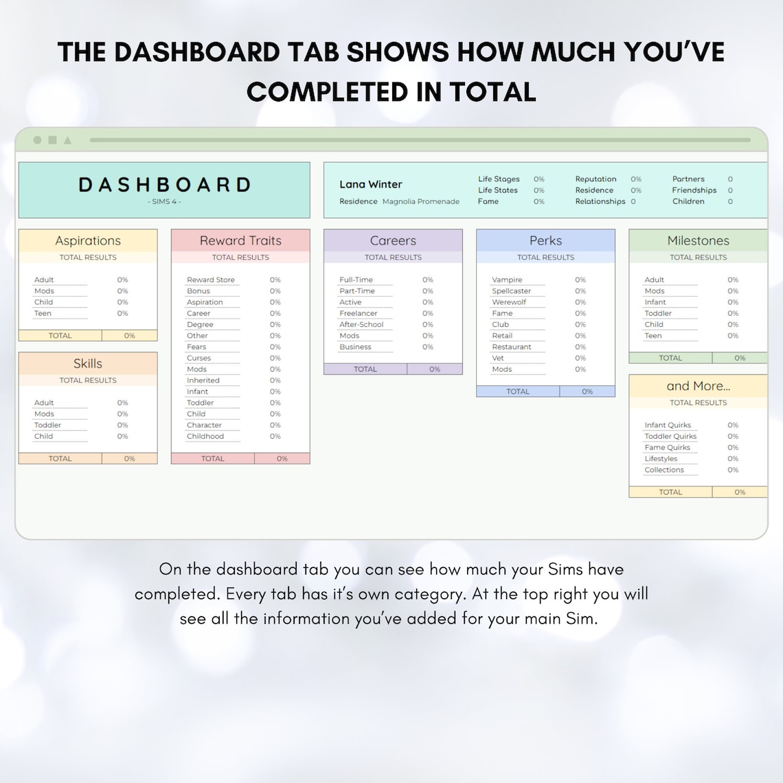 The Sims 4 Tracker, Sims 4 Legacy Gameplay, Super Sim Challenge Tracker ...