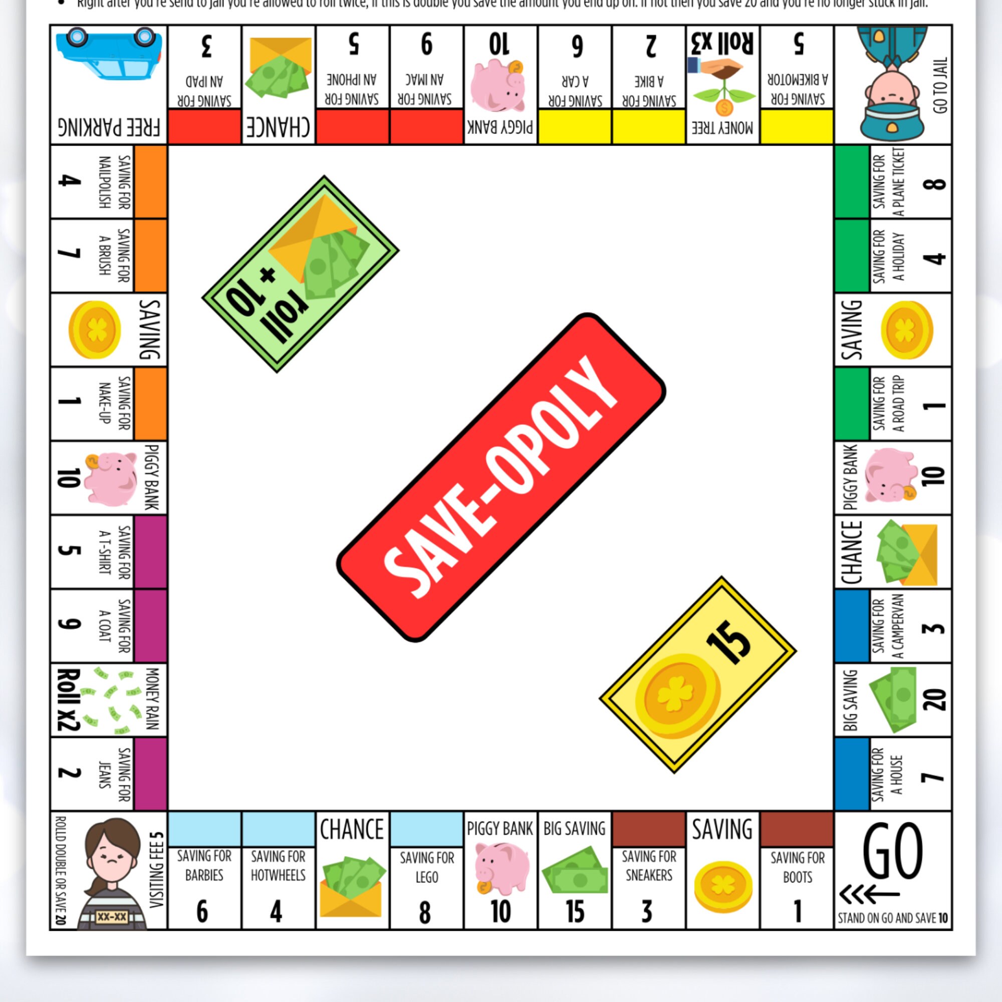 MEGA BUNDLE, Save-opoly, Monopoly Game, Saveopoly Fun Saving Challenge ...