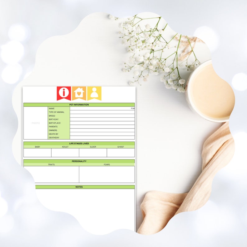 The Sims 4 Biography Tracker, Sim Profile Planner, Sims Pets Only - Etsy