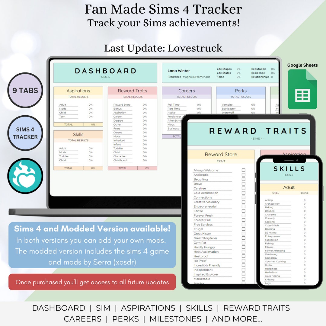 The Sims 4 Tracker, Sims 4 Legacy Gameplay, Super Sim Challenge Tracker ...