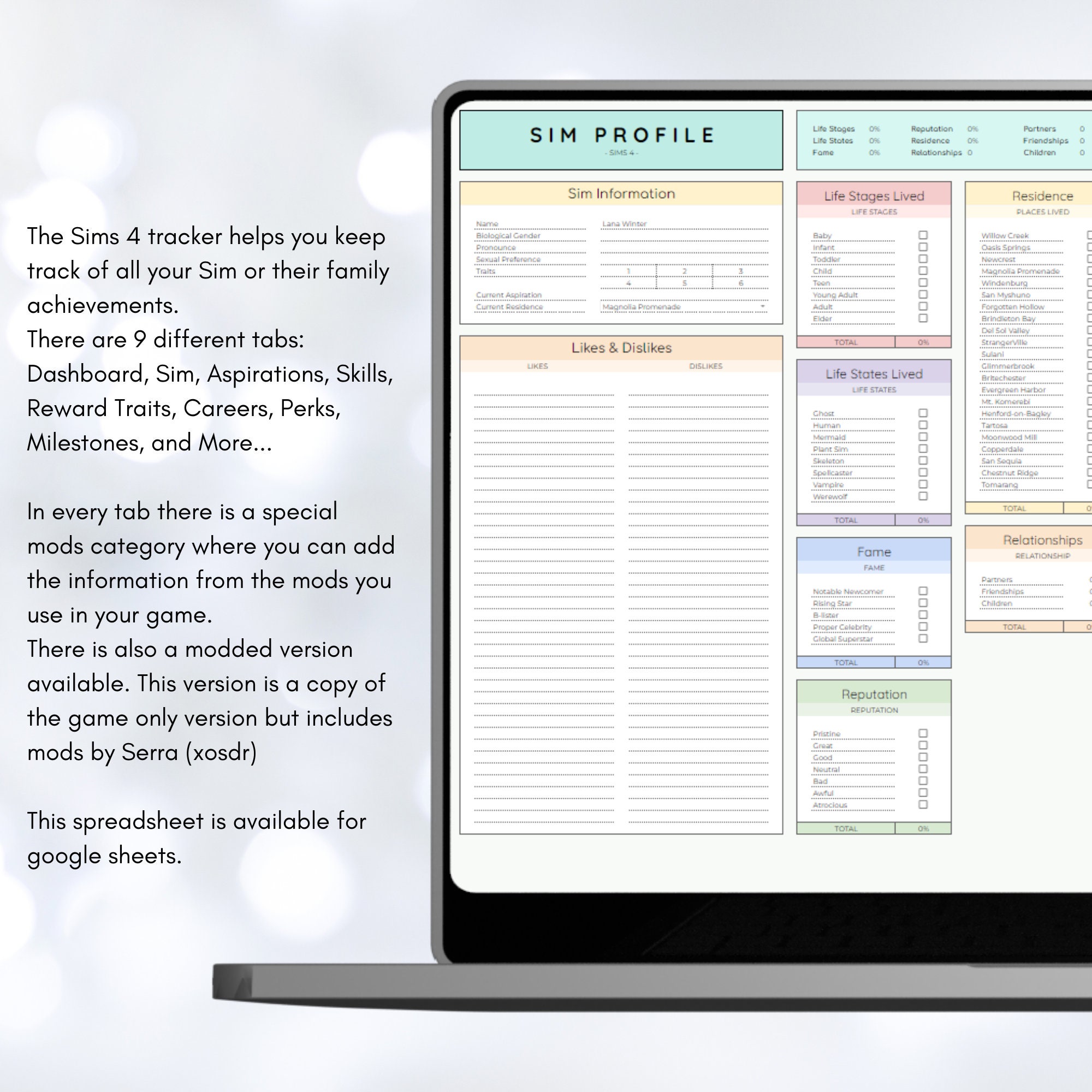 The Sims 4 Tracker, Sims 4 Legacy Gameplay, Super Sim Challenge Tracker ...
