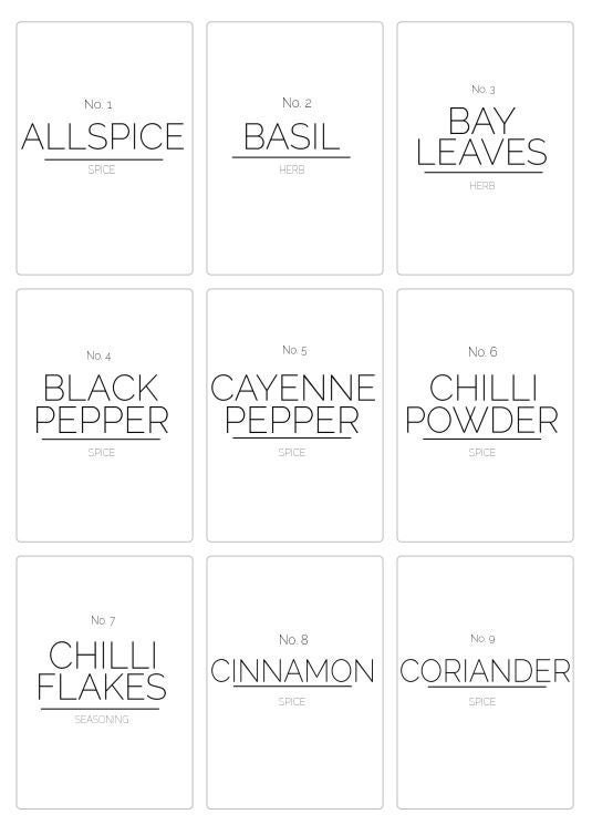 Free Printable And Customizable Kitchen Label Templates, 45% OFF