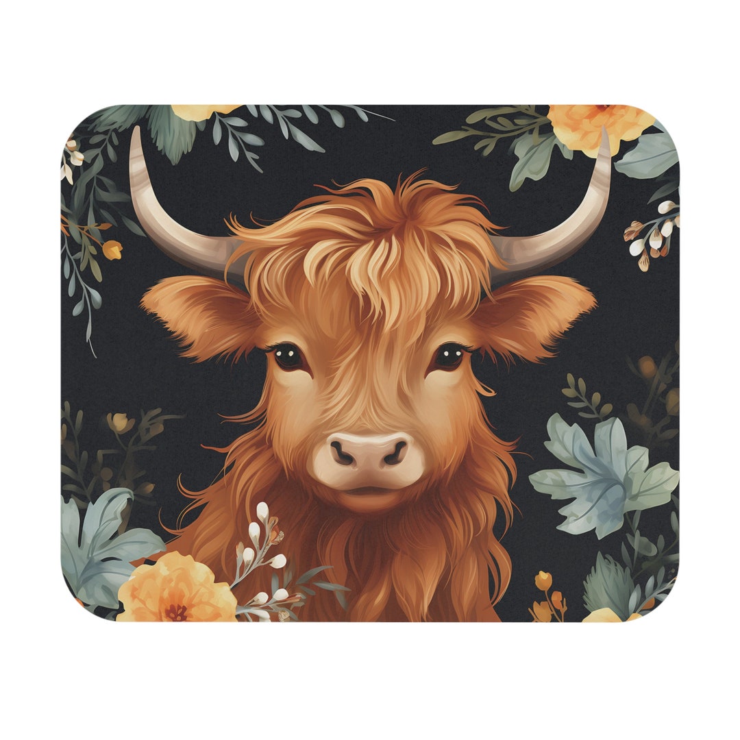 Mouse Pad Highland Cow Gift Highland Cow Lover Gift for Cow Lover ...