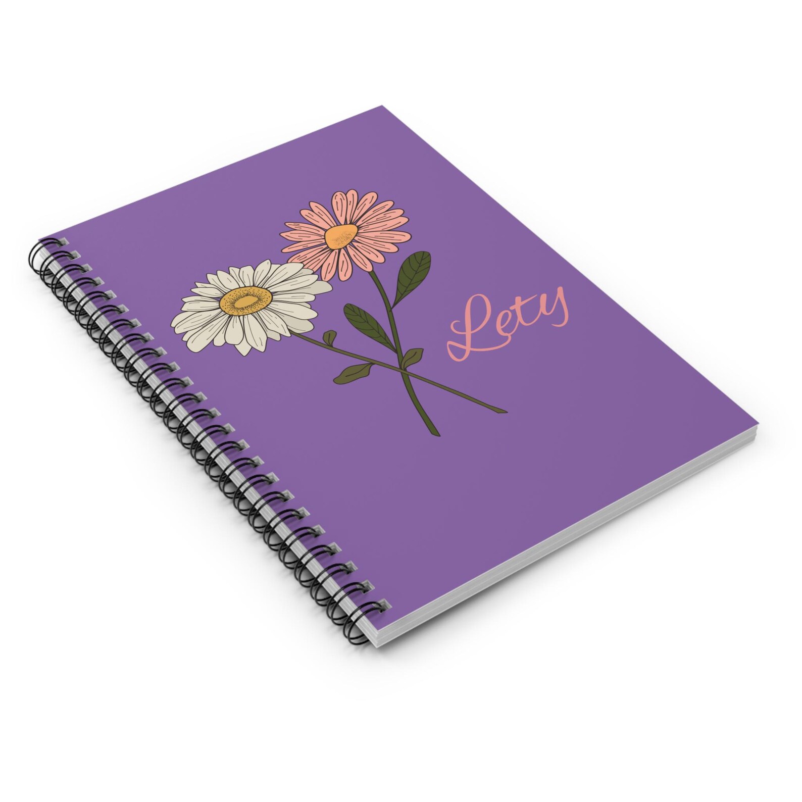 Personalized Note Book, Custom Notebook, Custom Vintage Flower Notebook ...