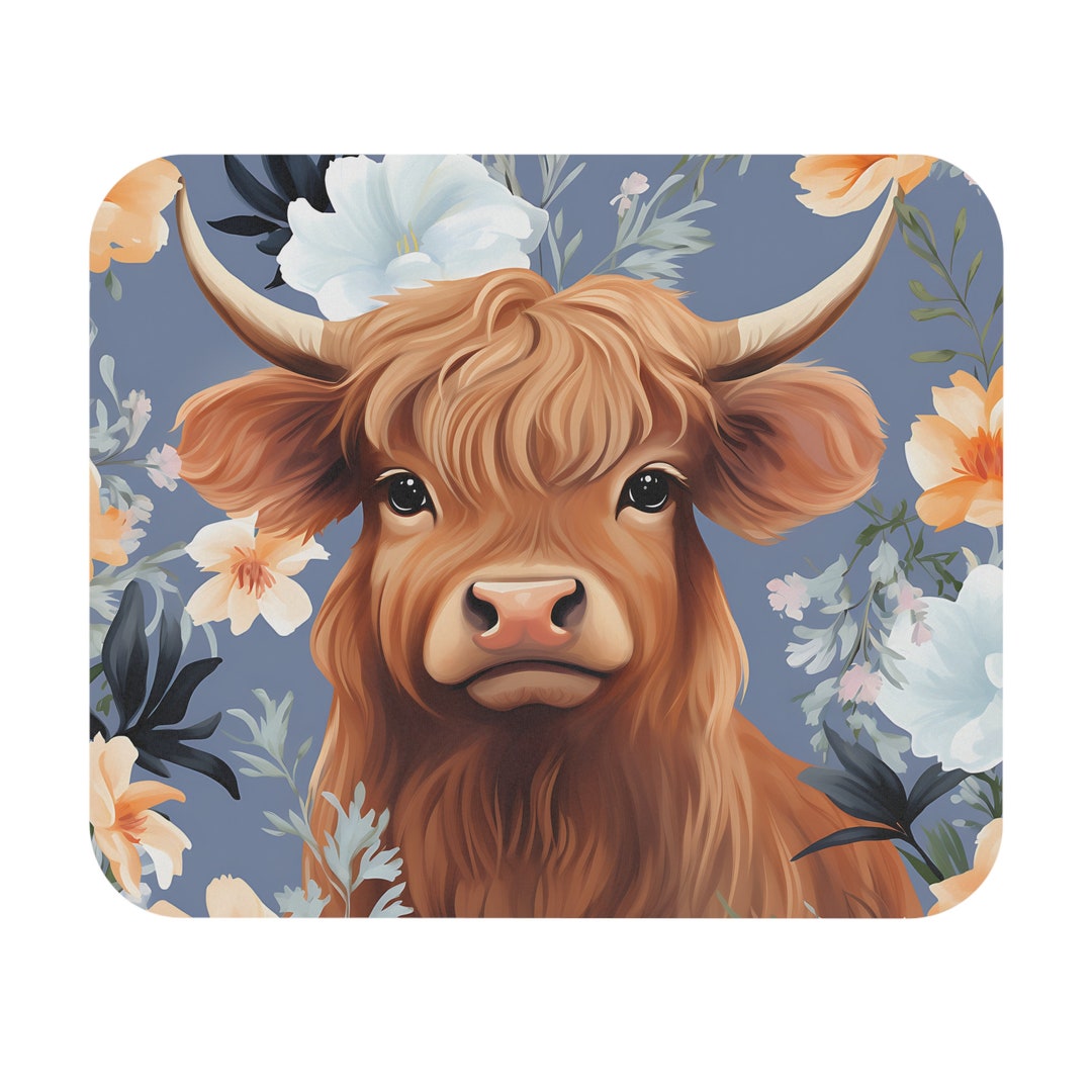 Mouse Pad Highland Cow Gift Highland Cow Lover Gift for Cow Lover ...