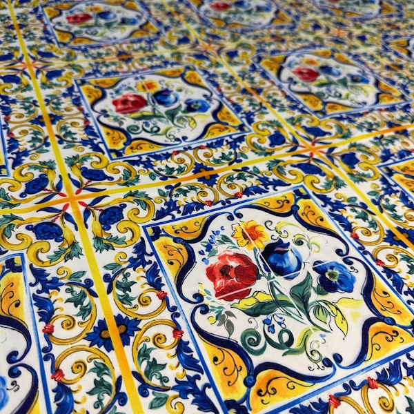 Mediterranean Fabric - Etsy