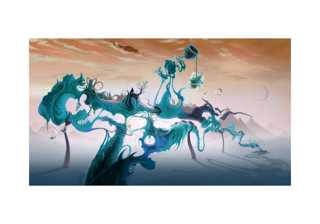 Salvador Dali Strange Wall Art, Salvador Dali Tree Print, Salvador Dali ...