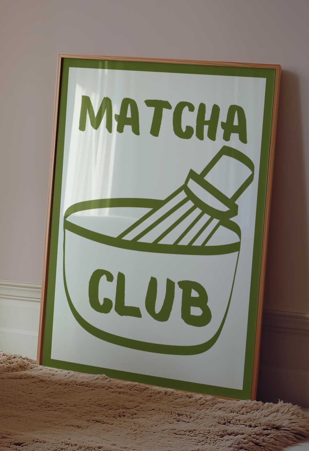 Matcha Time Art Print Green Tea Kitchen Decor Cafe Decoration - Etsy