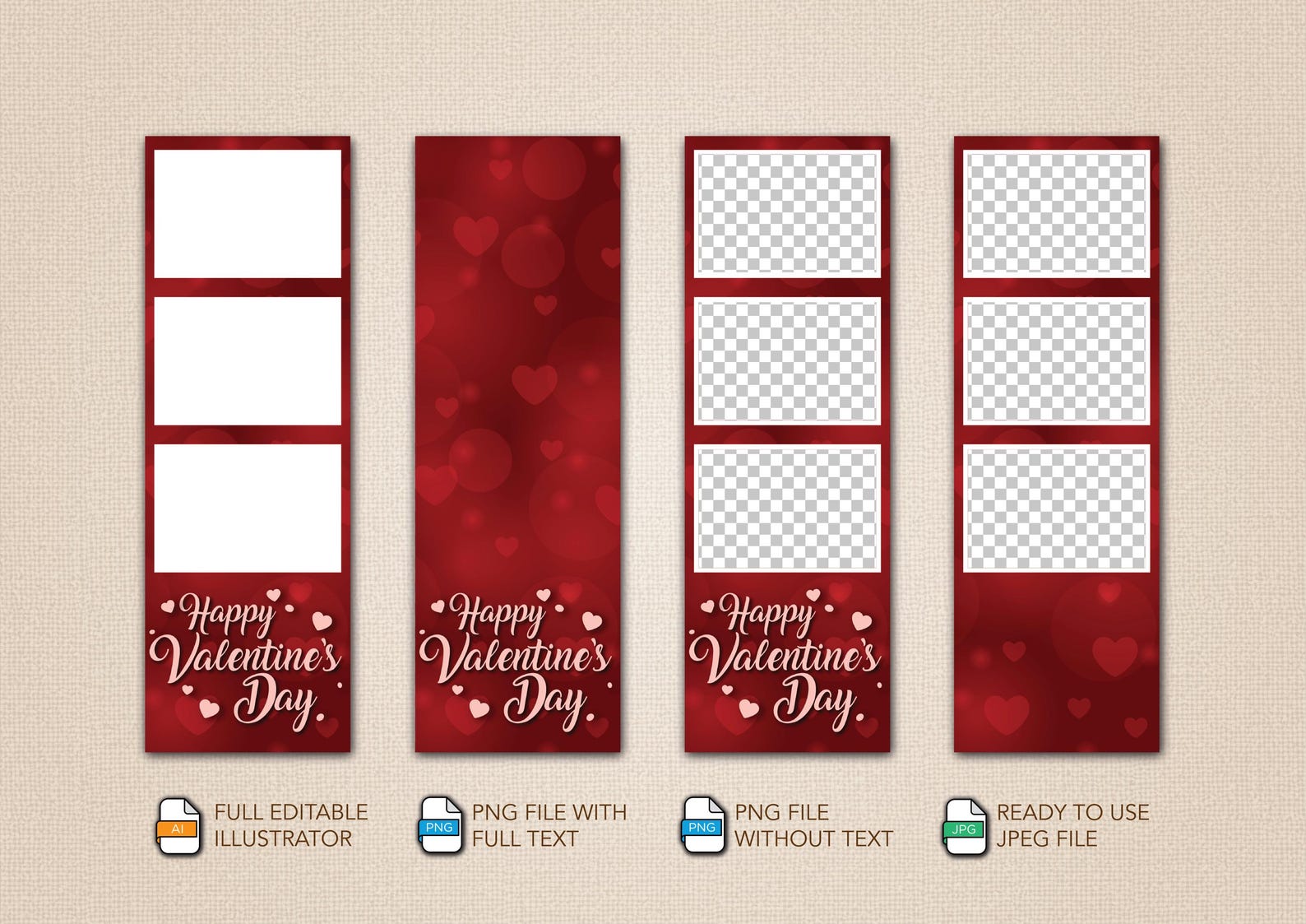 Valentine's Day Photo Booth Template, Happy Valentine's Day Photo Booth ...
